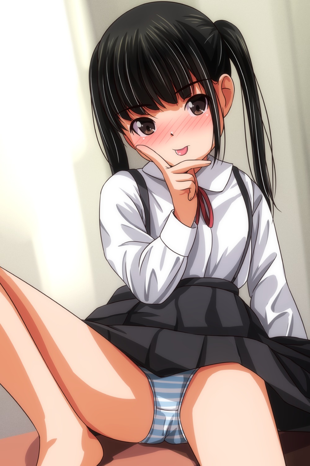 matsunaga kouyou loli pantsu seifuku shimapan skirt lift | #1164936 | yande.re